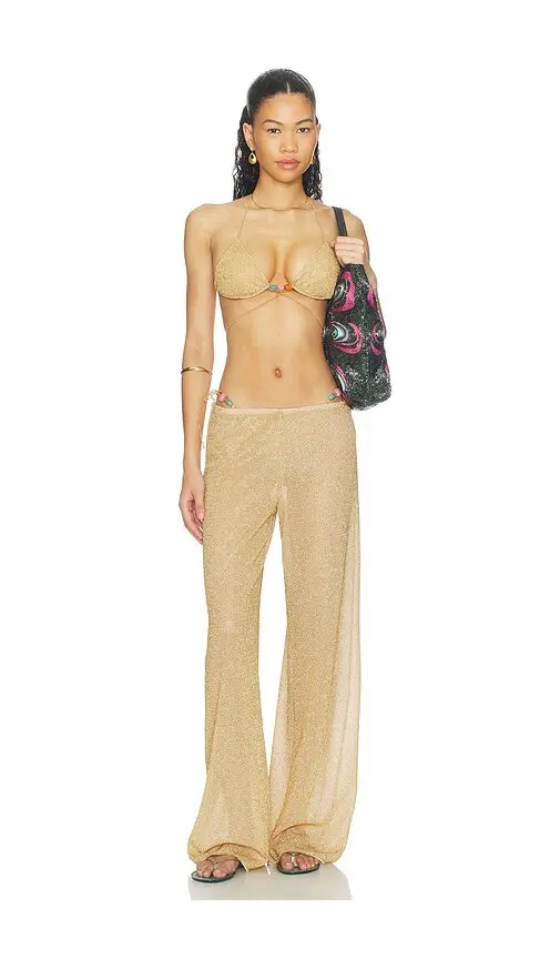Oseree Lumiere Beads Microkini In Tan