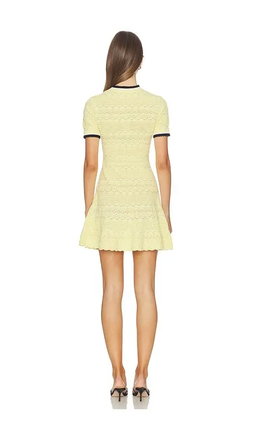SELF-PORTRAIT Pointelle Knit Mini Dress