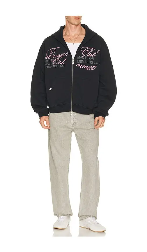 DRMERS CLUB Cursive Zip Up Hoodie