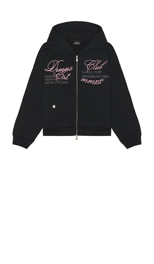DRMERS CLUB Cursive Zip Up Hoodie