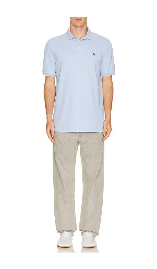 Polo Ralph Lauren Short Sleeve Stretch Mesh Polo In Blue
