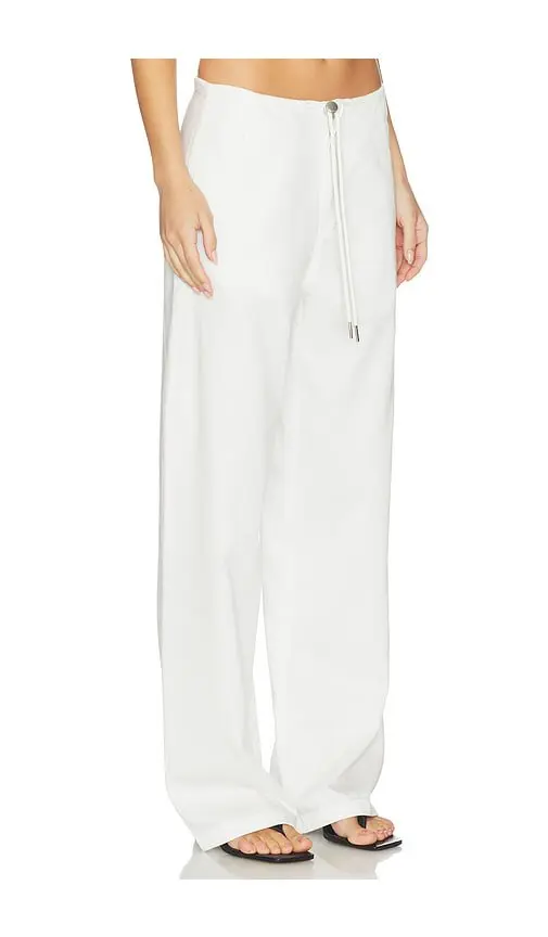 Lna Dusty Soft Denim Pant In White