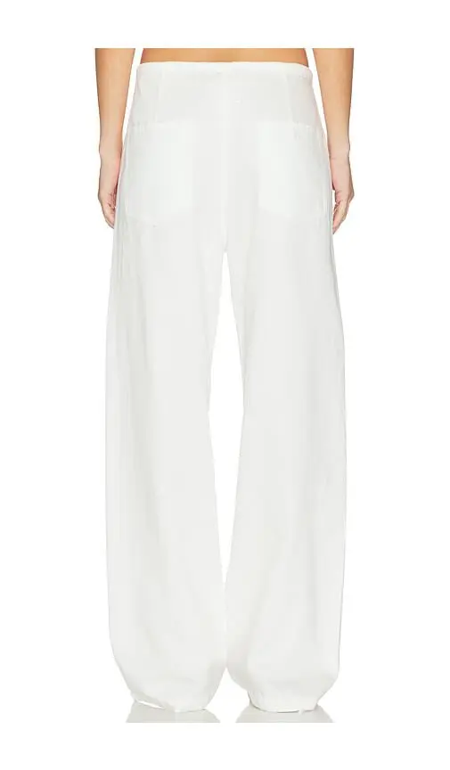 Lna Dusty Soft Denim Pant In White