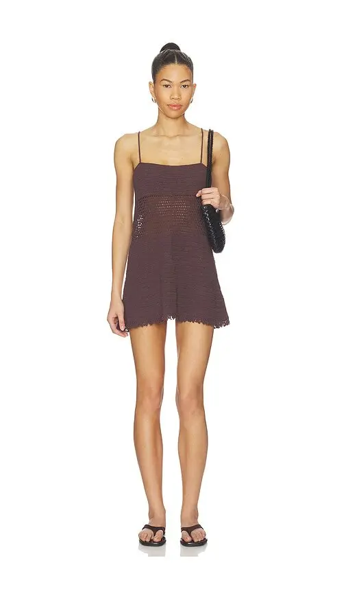 ELCE Piero Mini Dress In Chocolate - Cacao