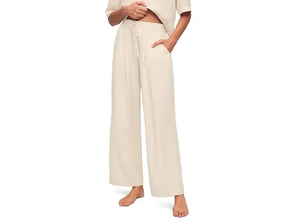 Eberjey Tencel Woven Relaxed Fit Pajama Pants - Beige