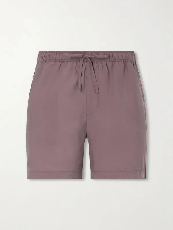 FRAME Summer Boxer Straight-leg Shell Shorts - Brown
