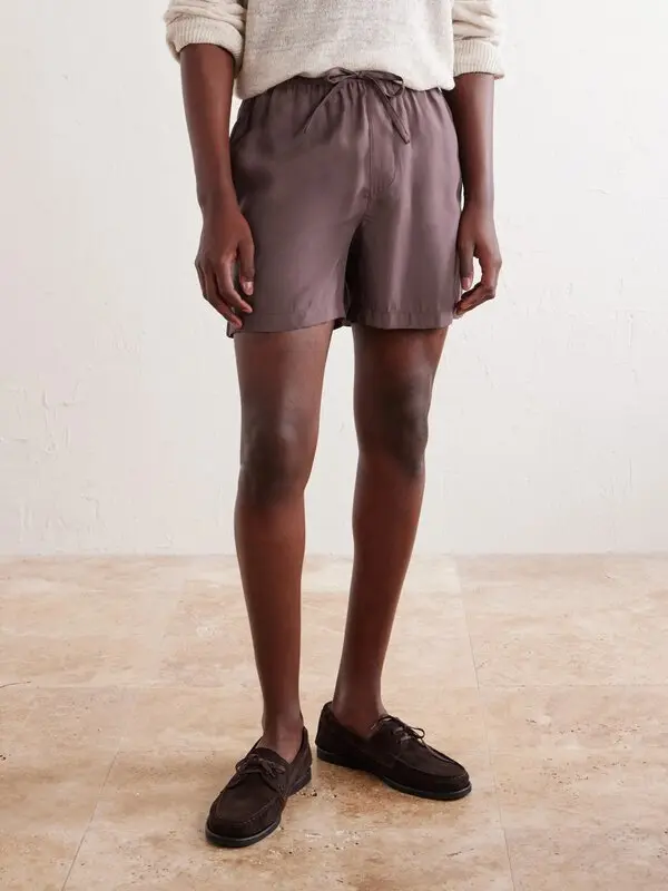 FRAME Summer Boxer Straight-leg Shell Shorts