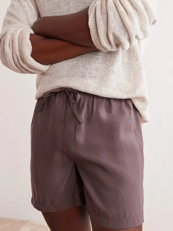 FRAME Summer Boxer Straight-leg Shell Shorts