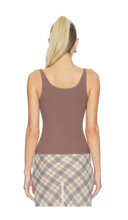 Lna Spence Rib Tank In Brown