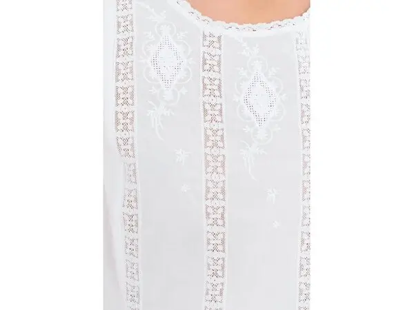Madewell Alana Top Sleeveless Crewneck With Lace Trim