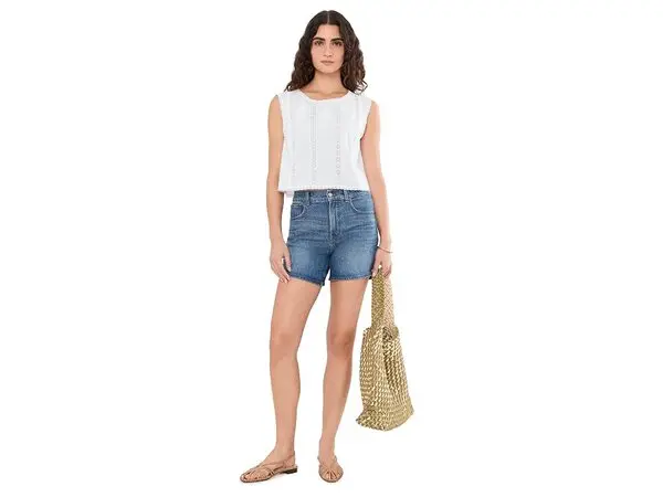 Madewell Alana Top Sleeveless Crewneck With Lace Trim