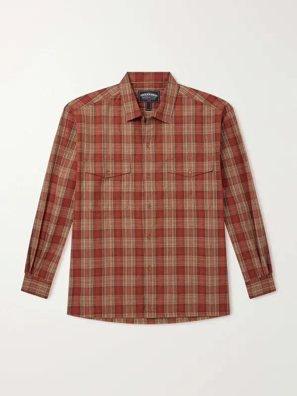 FRIZMWORKS Checked Cotton Shirt - Orange