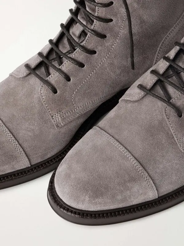Brunello Cucinelli Suede Derby Boots