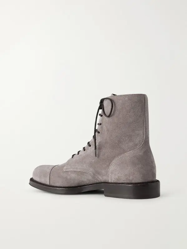 Brunello Cucinelli Suede Derby Boots