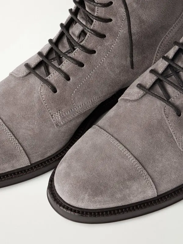 Brunello Cucinelli Suede Derby Boots