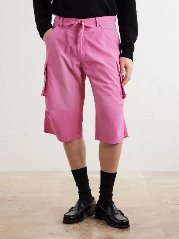 424 Straight-leg Cotton-poplin Cargo Shorts