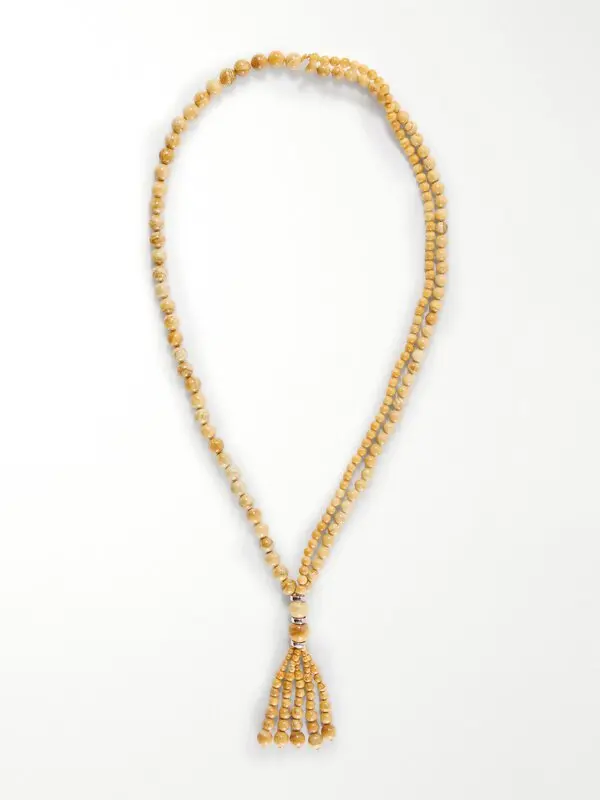 Le Sundial Venice Opera Tasseled Sterling Silver Jasper Necklace - Yellow