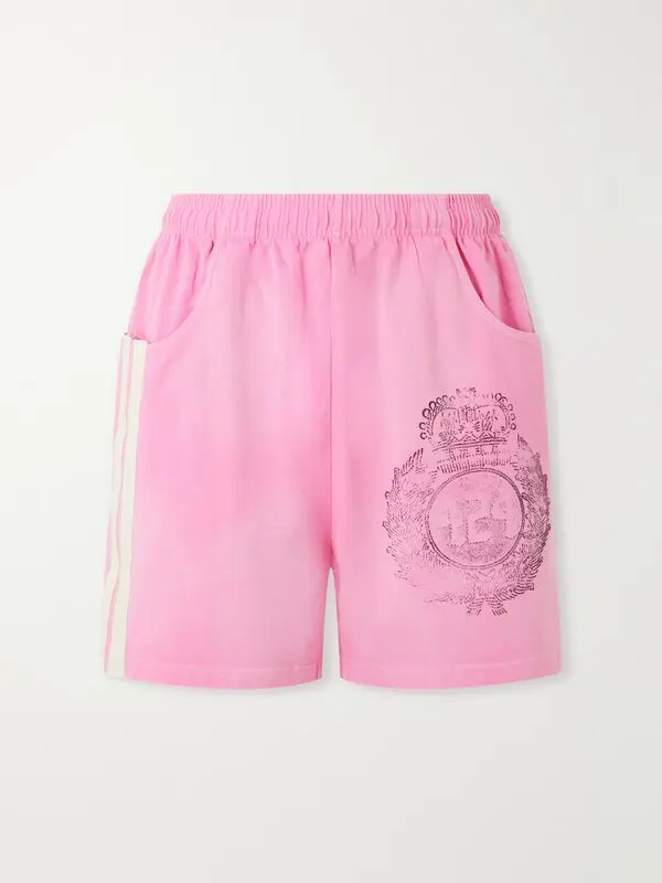 424 Straight-leg Logo-print Cotton Shorts - Pink