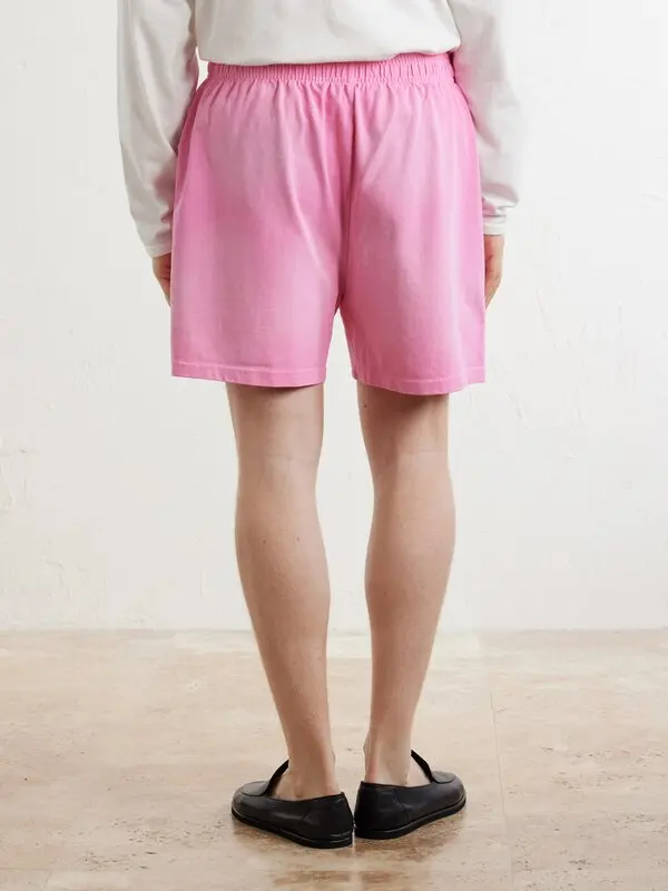 424 Striped Cotton-jersey Drawstring Shorts