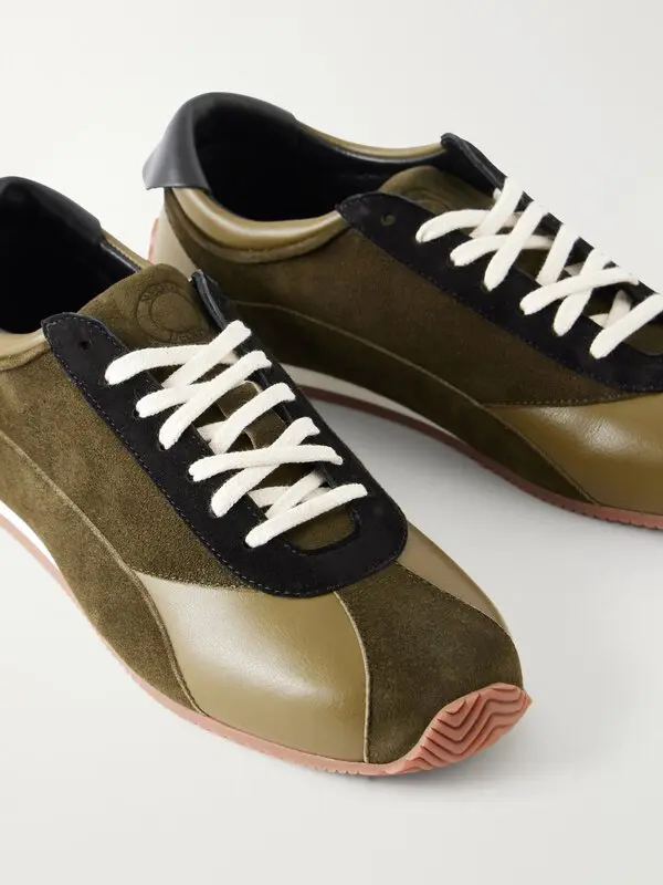 NEOUS Berenices Suede And Leather Sneakers - Green