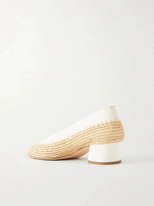 Gabriela Hearst Strength' Raffia And Suede Pumps - Neutrals