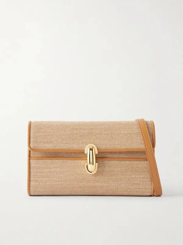 Savette Symmetry Canvas And Leather Mini Shoulder Bag