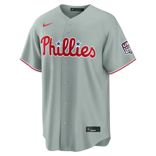 Nike J.t. Realmuto Philadelphia Phillies Usa 250 Mlb Stadium Jersey - Grey