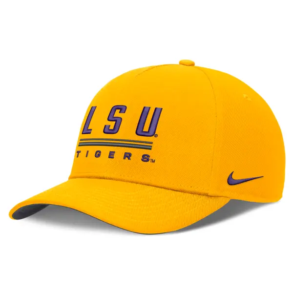 Nike Lsu Sideline Practice Rise Dri-fit College Adjustable Hat