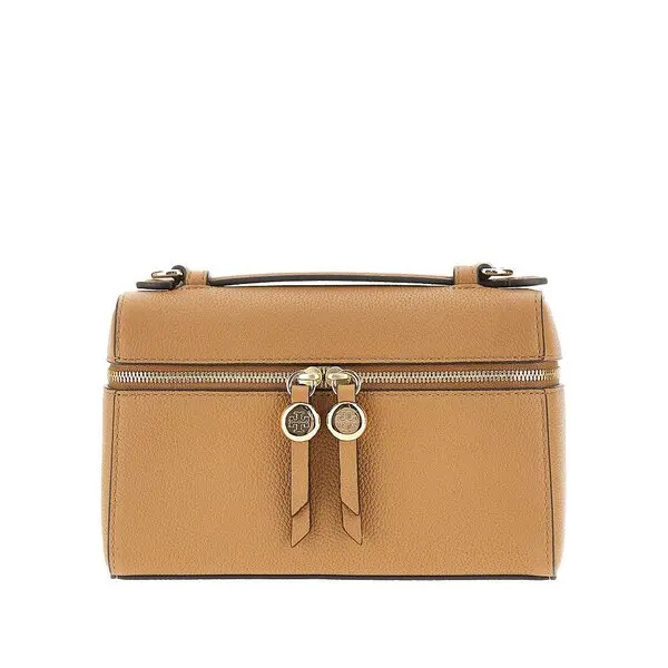 Tory Burch Romy Slim Grained Leather Bag - Beige