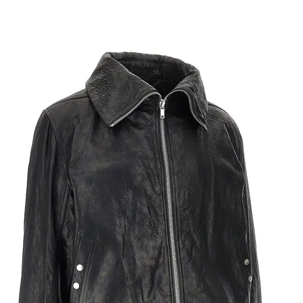 Rick Owens Dracuflight Leather Bomber Jacket