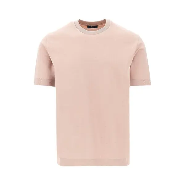 Herno Knit Effect Jersey T-shirt - Pink