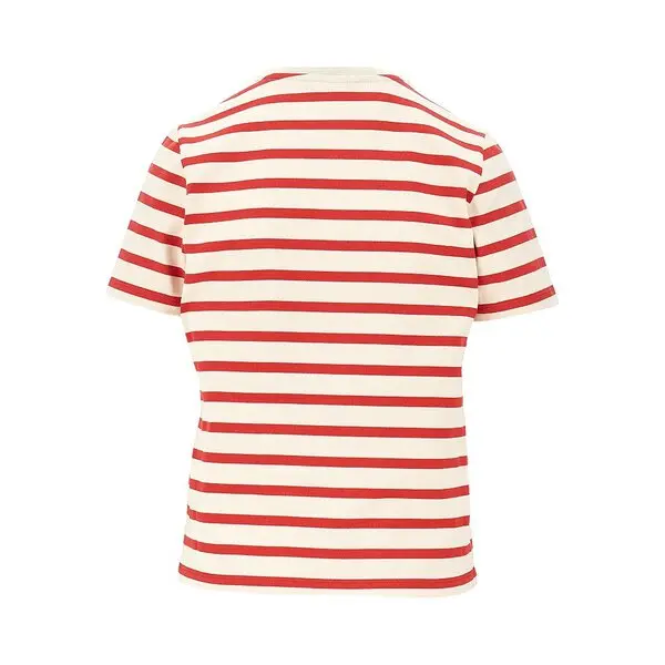 Tory Burch Triped T-hirt With Logo Detail