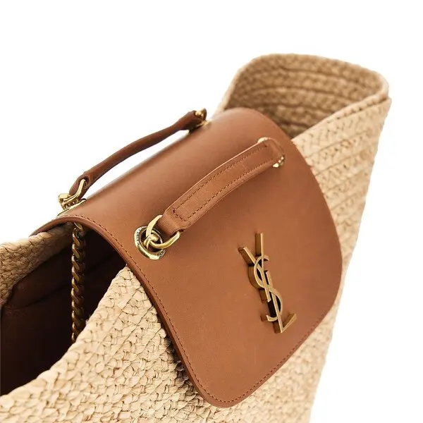 Saint Laurent Manon Raffia Basket Bag