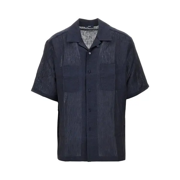 Herno Ummer Linen Hort-leeved Hirt