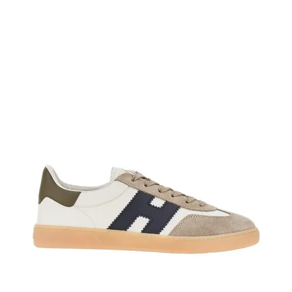 Hogan Leather And Suede Sneakers With Monogram Detail - Multicolor
