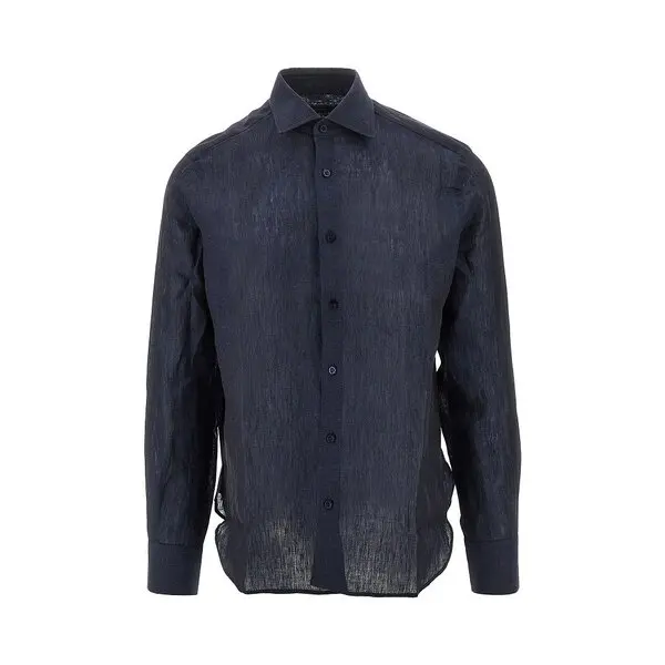Herno Suer Linen Shirt An - Blue