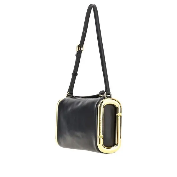 Marc Jacobs Small "scene" Leather Shoulder Bag With Gold-tone Hardware - Black