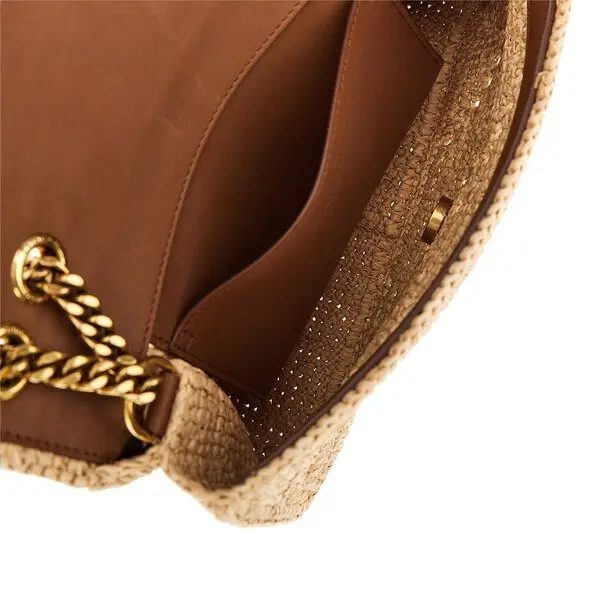 Saint Laurent Raffia Small 'loulou' Bag - Beige
