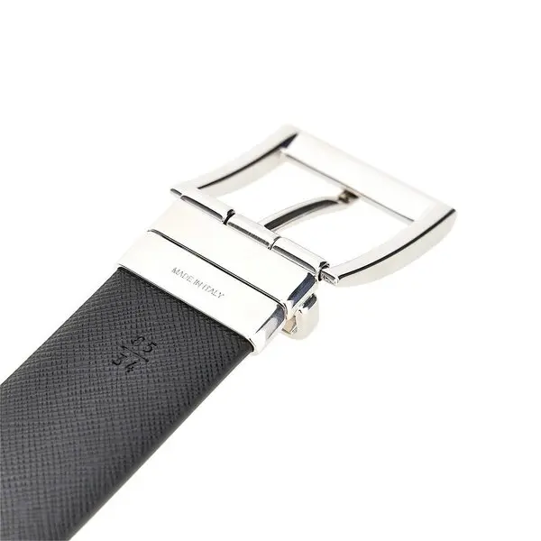 Prada Reversible Leather Belt - Black