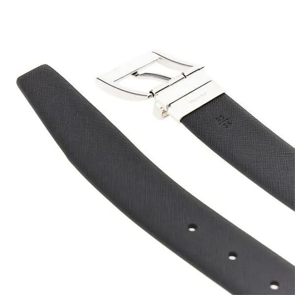 Prada Reversible Leather Belt - Black