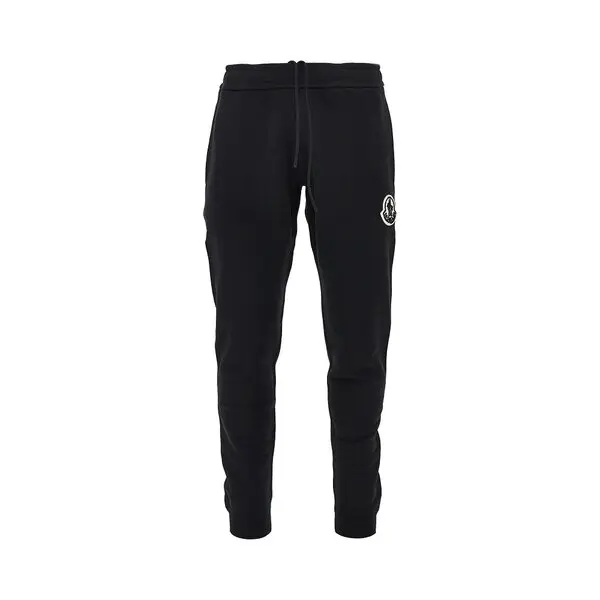 Moncler Weatpant With Felt Logo Patch - Black