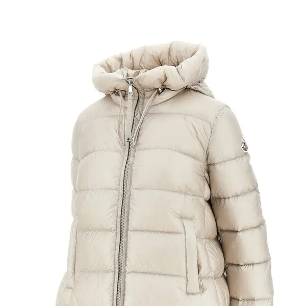Moncler Suyenne Mid-length Down Jacket With Hood - Grey