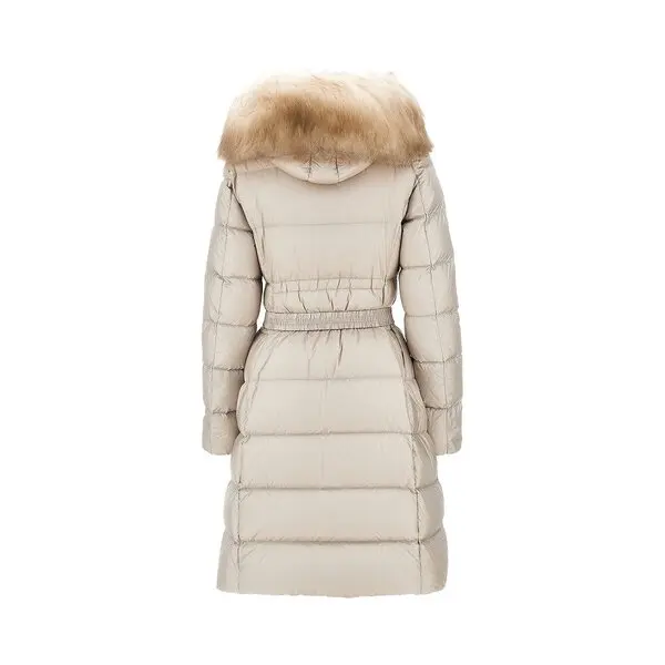 Moncler Boedc' Long Down Jacket Wth Shearlng Trm