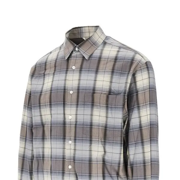 Auralee Check Light Wool Shirt - Multicolor