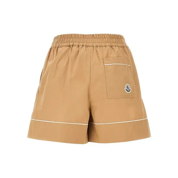 Moncler Cotton-blend High-rise Wide-leg Shorts