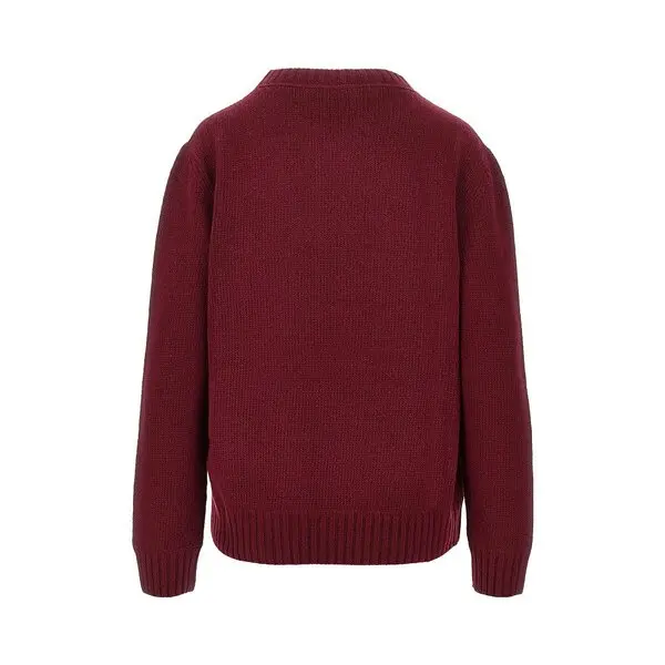 Prada Wool And Cashmere Crew Neck Sweater With Logo