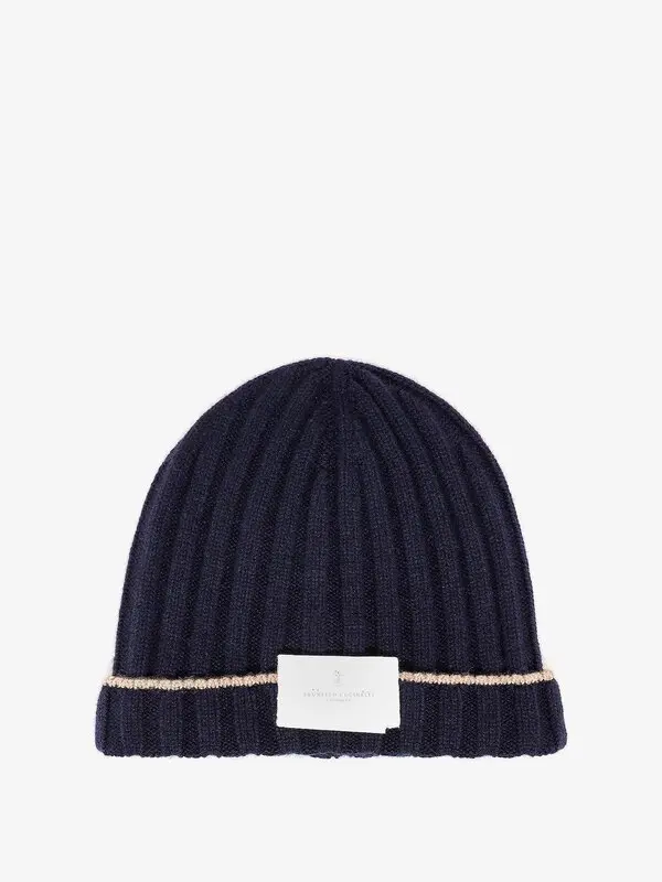 Brunello Cucinelli Beanie Cashmere Hat - Blue