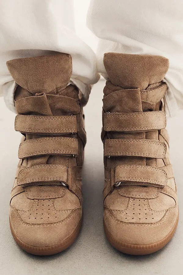 SILENT D Sara High-top Wedge Sneakers - Tan