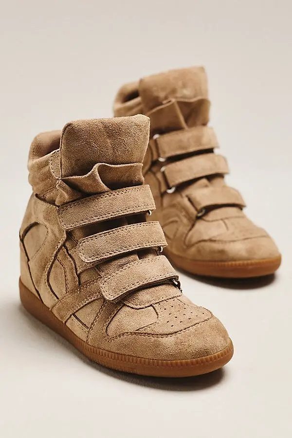 SILENT D Sara High-top Wedge Sneakers - Tan