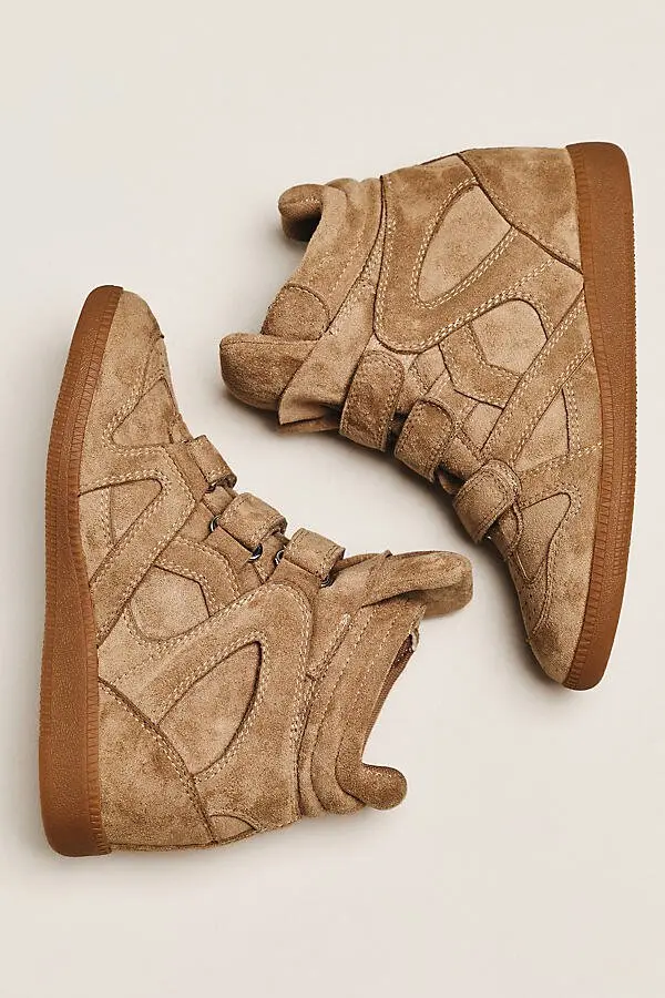 SILENT D Sara High-top Wedge Sneakers - Tan